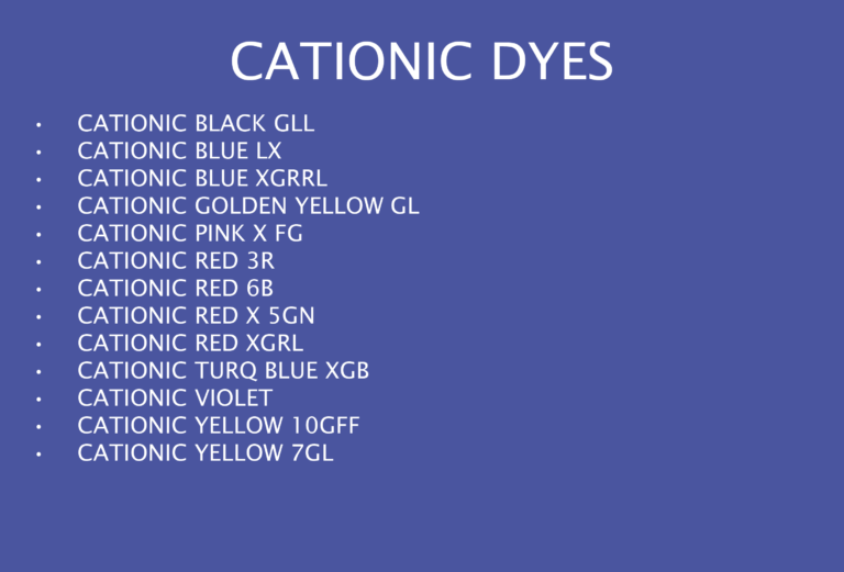 CATIONIC DYES – ARSHAD TRADERS